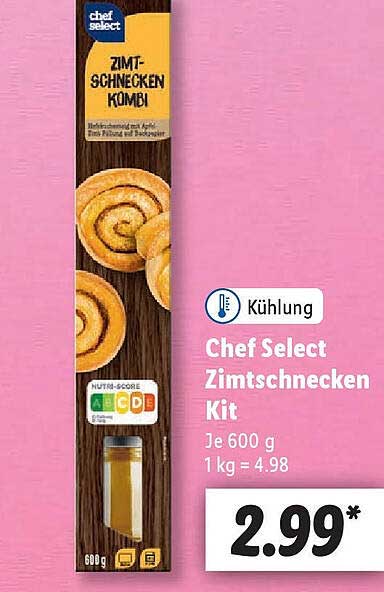 Chef Select Zimtschnecken Kit Angebot bei Lidl - 1Prospekte.de