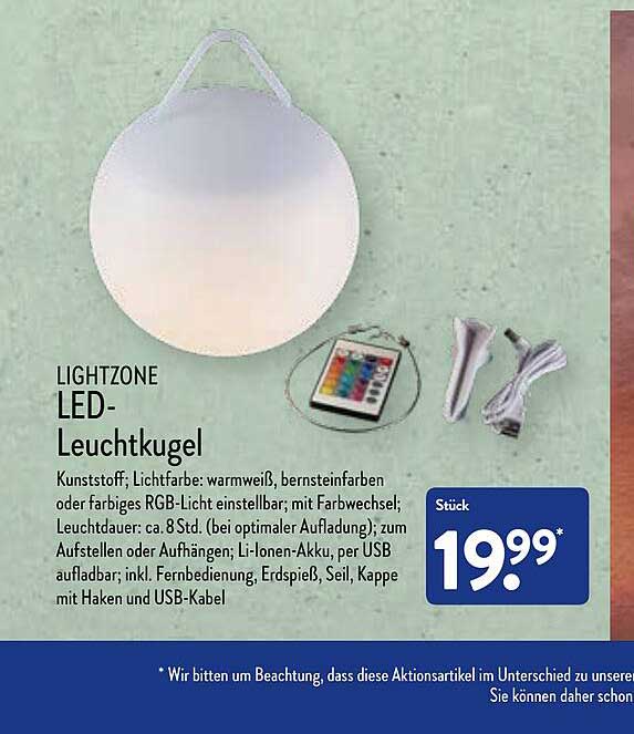 Led Leuchtkugel Aldi