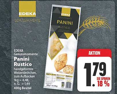 Edeka Genussmomente Panini Rustico Angebot bei E Center