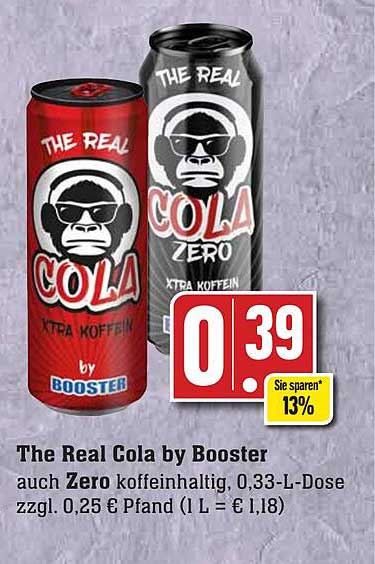 The Real Cola By Booster Auch Zero Angebot bei Scheck In Center