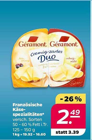 Géramont Französische Käsespezialitäten Angebot bei Netto - 1Prospekte.de