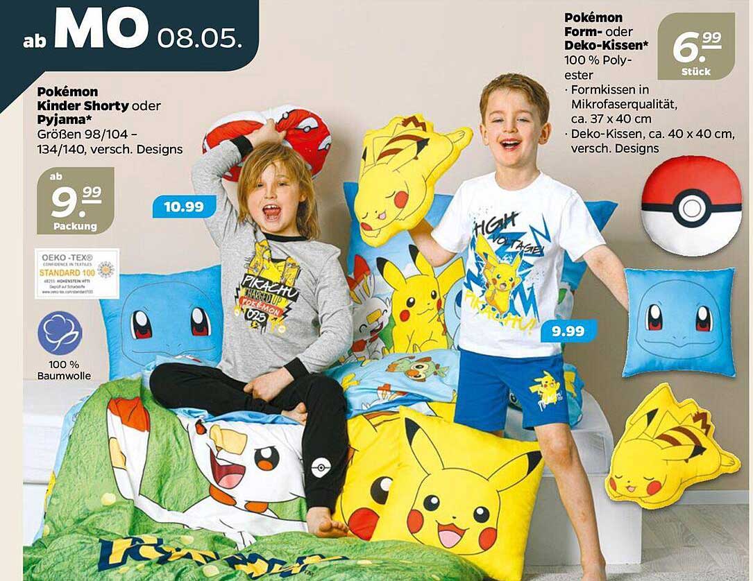 Pokémon Kinder Shorty Oder Pyjama Angebot bei Netto