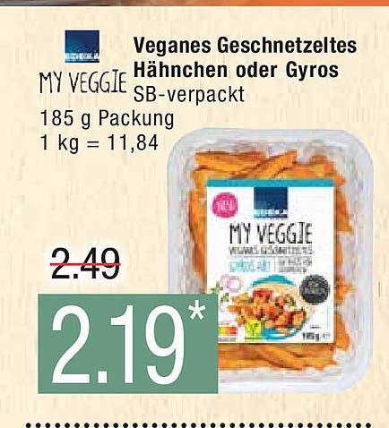 Edeka My Veggie Veganes Geschnetzeltes Hähnchen Oder Gyros Angebot bei ...