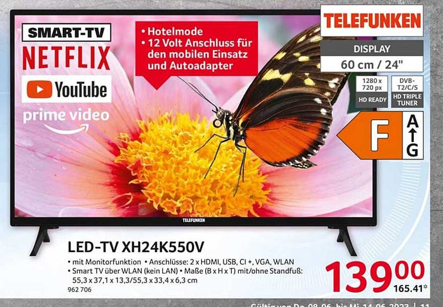Telefunken Led-tv Xh24k550v Angebot bei Selgros - 1Prospekte.de