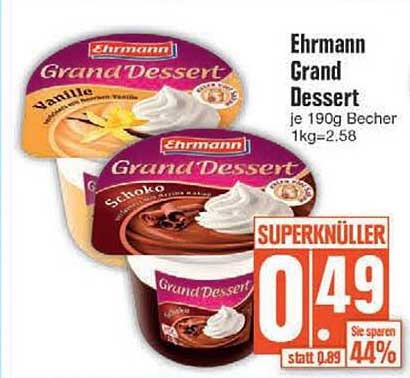 Ehrmann Grand Dessert Angebot bei EDEKA
