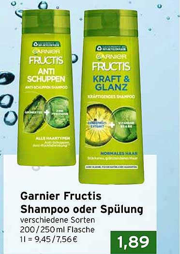 Garnier Fructis Shampoo Oder Spülung Angebot bei CAP Markt - 1Prospekte.de