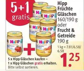 Hipp Früchte Gläsche Oder Frucht & Getreide Angebot bei ROSSMANN - 1Prospekte.de