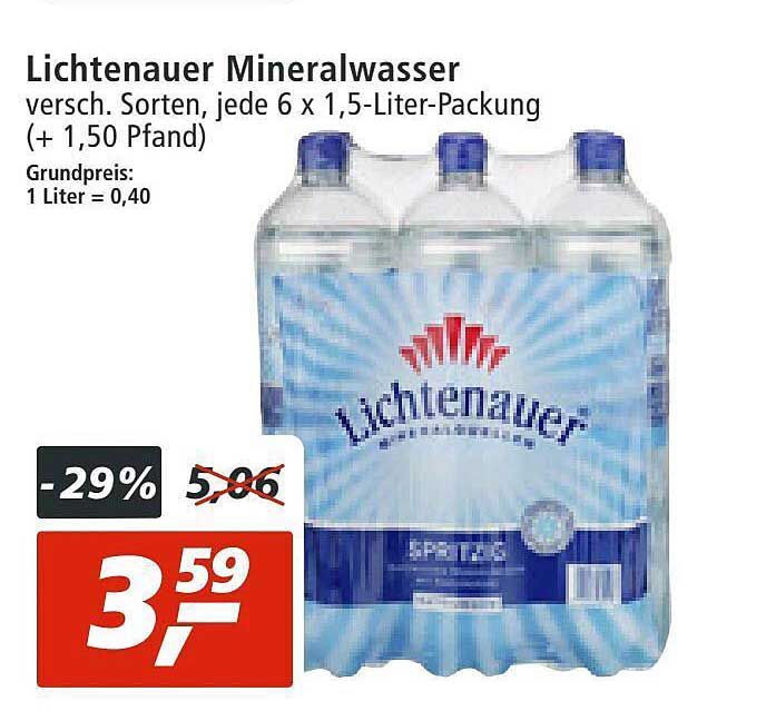 Lichtenauer Mineralwasser Angebot bei Real - 1Prospekte.de