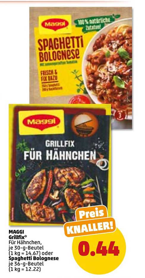 Maggi Grillfix Oder Spaghetti Bolognese Angebot bei Penny - 1Prospekte.de