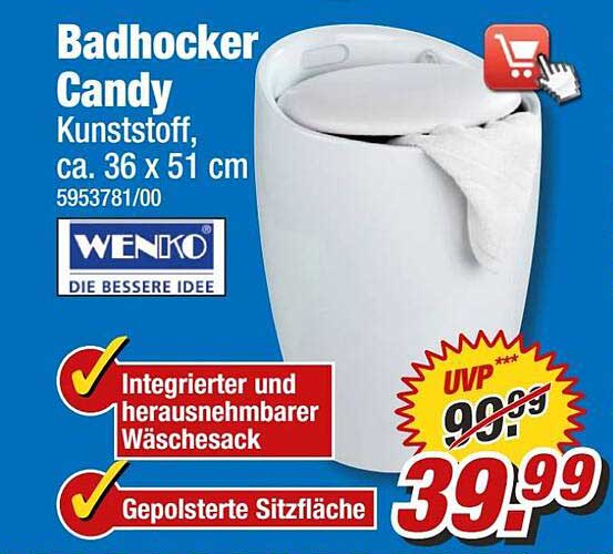 Wenko Badhocker Candy Angebot bei POCO