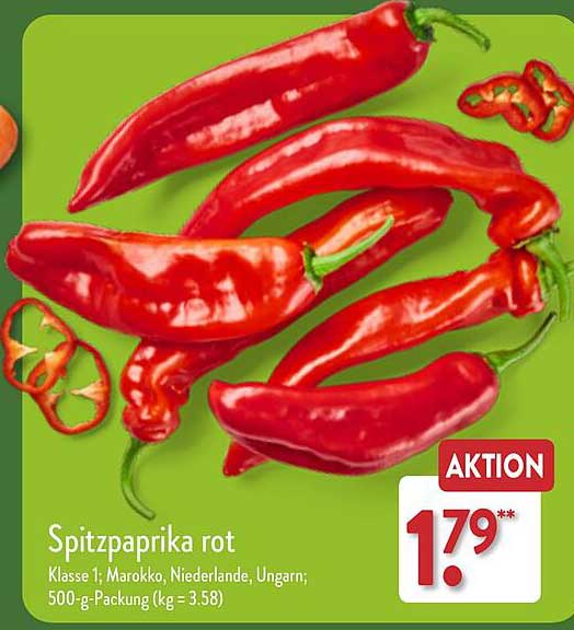 Spitzpaprika Rot Angebot bei ALDI Nord - 1Prospekte.de