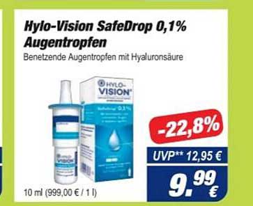 Hylo-vision Safedrop 0.1% Augentropfen Angebot bei Easy Apotheke ...