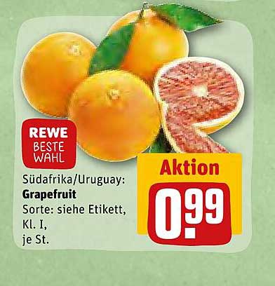 Rewe Beste Wahl Grapefruit Angebot bei REWE - 1Prospekte.de