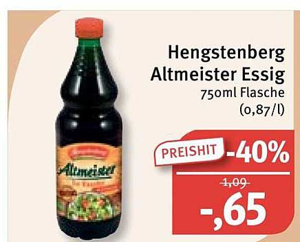 Hengstenberg Altmeister Essig Angebot bei Feneberg