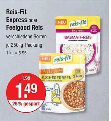 Reis-fit Express Oder Feelgood Reis Angebot bei V-Markt - 1Prospekte.de