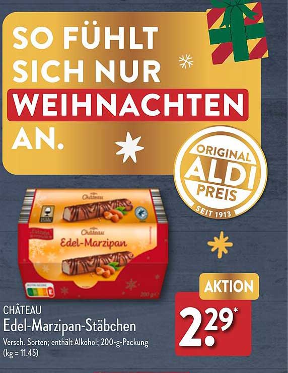 Chateu Edel- Marzipan-stabchen Angebot bei ALDI Nord - 1Prospekte.de