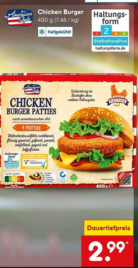 American Style Chicken Burger Angebot bei Netto Marken-Discount ...