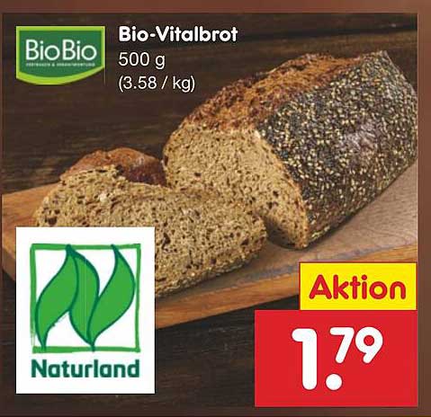 Biobio Naturland Bio-vitalbrot Angebot bei Netto Marken-Discount ...