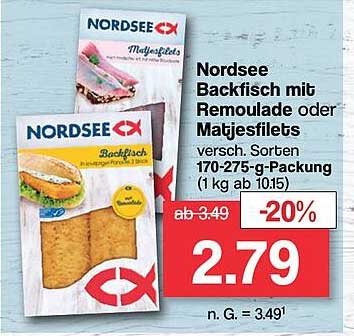 Nordsee Backfisch Mit Remoulade Oder Matjestfilets Angebot bei Famila ...