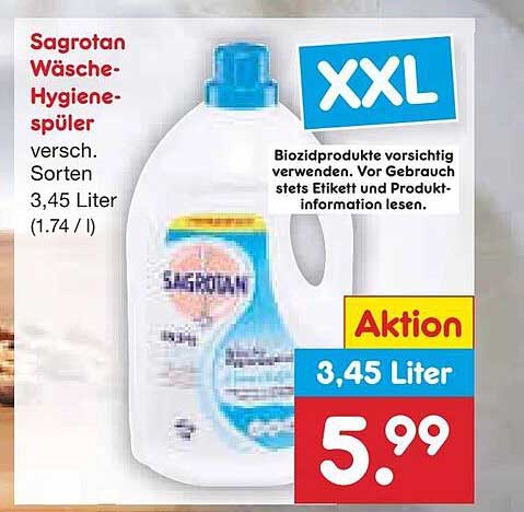 Sagrotan Wäsche-hygiene-spüler Angebot bei Netto Marken-Discount ...