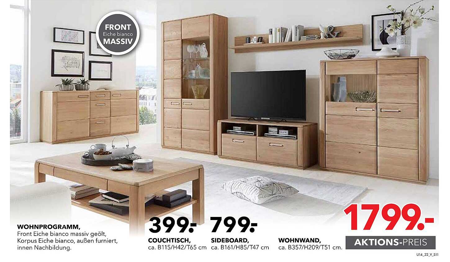 Wohnprogramm, Couchtisch, Sideboard, Wohnwand Angebot bei Möbel ...