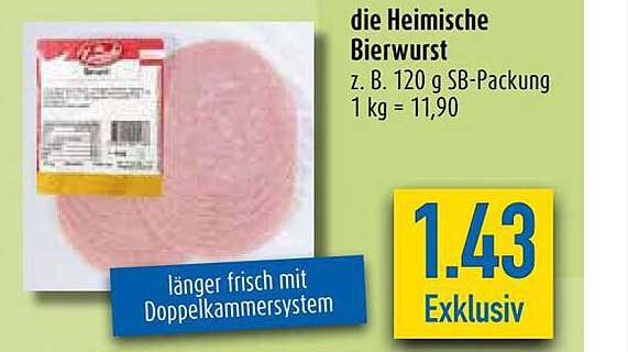 Die Heimische Bierwurst Angebot bei Diska - 1Prospekte.de