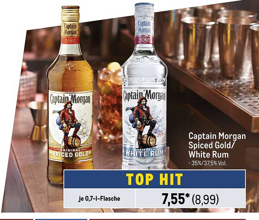 Captain Morgan Spiced Gold Oder White Rum Angebot bei METRO - 1Prospekte.de