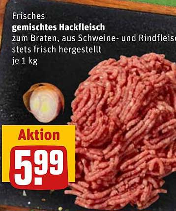 Frisches Gemischtes Hackfleisch Angebot bei REWE Kaufpark - 1Prospekte.de