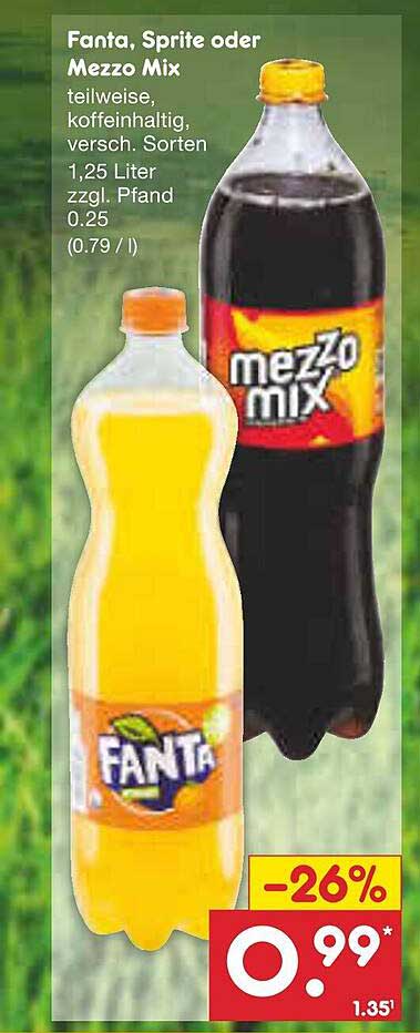Fanta, Sprite Oder Mezzo Mix Angebot bei Netto Marken-Discount ...