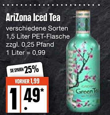 Arizona Iced Tea Angebot bei Edeka Frischemarkt - 1Prospekte.de