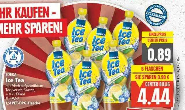 Edeka Ice Tea Angebot bei E Center - 1Prospekte.de