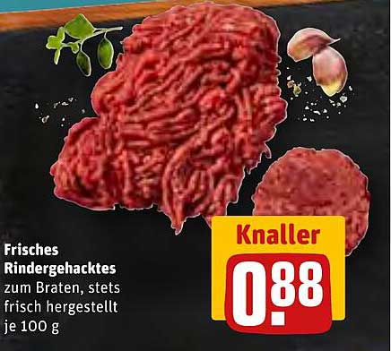 Frisches Rindergehacktes Angebot bei REWE - 1Prospekte.de