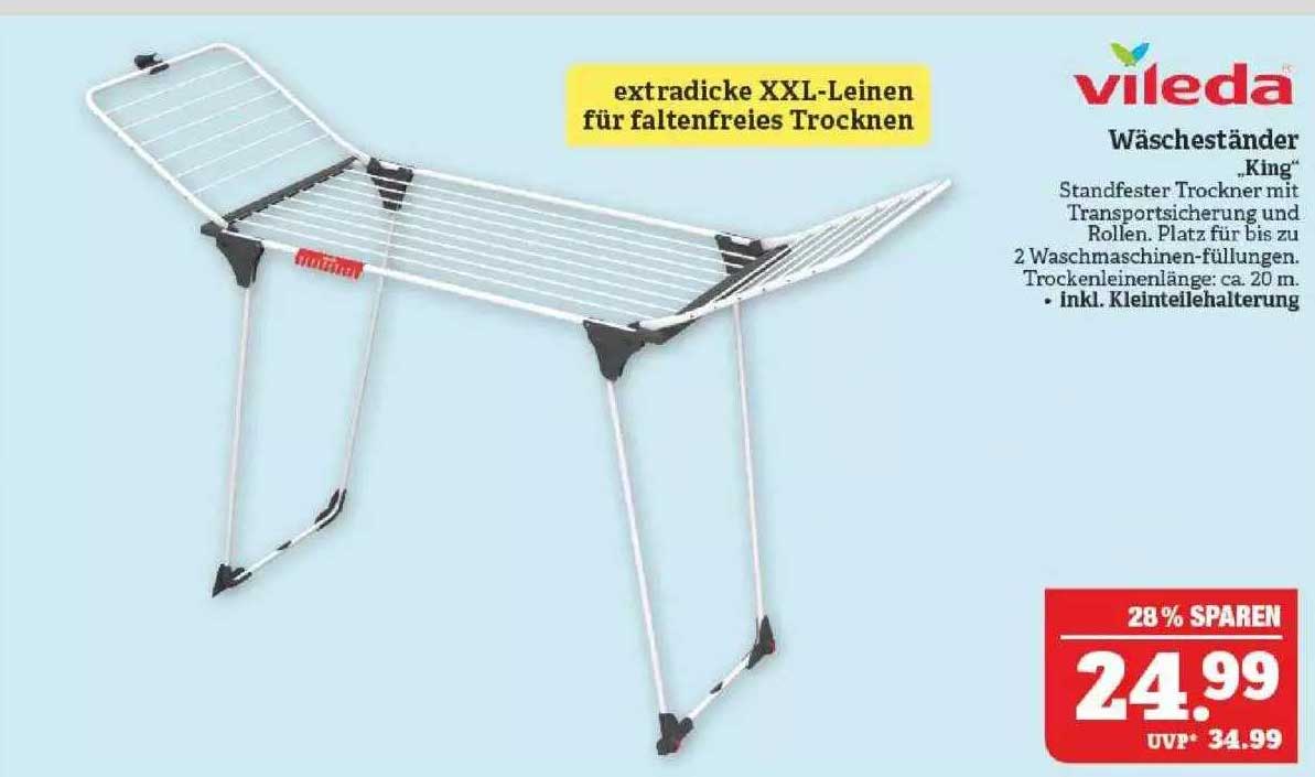 Vileda Wäscheständer „king” Angebot bei Marktkauf - 1Prospekte.de