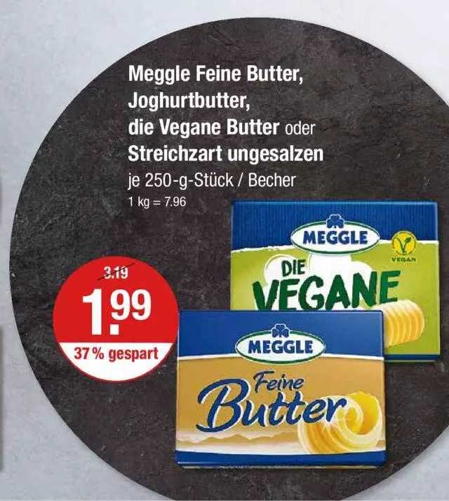 Meggle Feine Butter, Joghurtbutter, Die Vegane Butter Oder Streichzart ...
