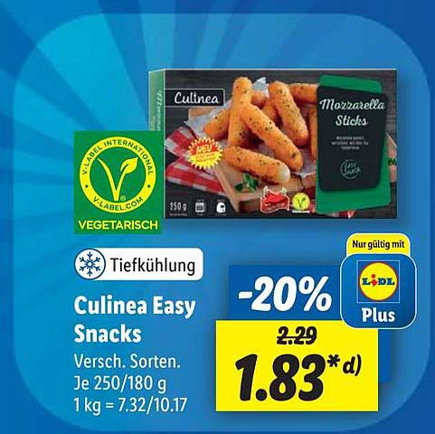 Culinea Easy Snacks Angebot bei Lidl - 1Prospekte.de