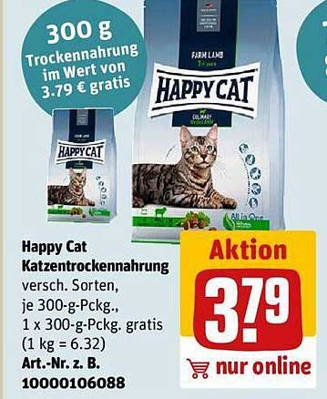 Happy Cat Katzentrockennahrung Angebot bei REWE Kaufpark - 1Prospekte.de