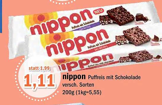 Nippon Puffreis Mit Schokolade Angebot bei Aktiv Irma - 1Prospekte.de