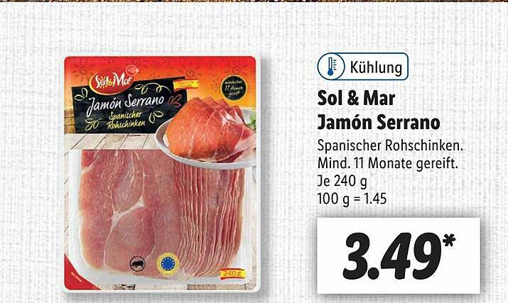 Sol & Mar Jamón Serrano Angebot bei Lidl - 1Prospekte.de