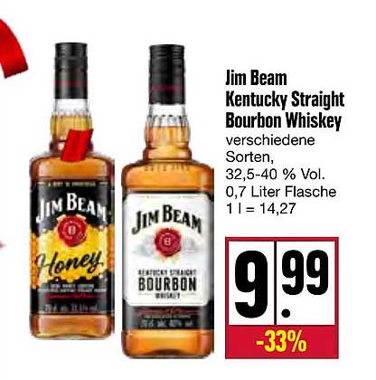 Jim Bea, Kentucky Straight Bourbon Whiskey Angebot bei Kupsch ...