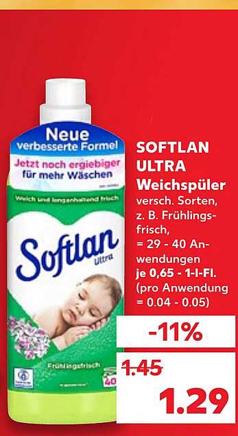 Softlan Ultra Weichspüler Angebot bei Kaufland - 1Prospekte.de