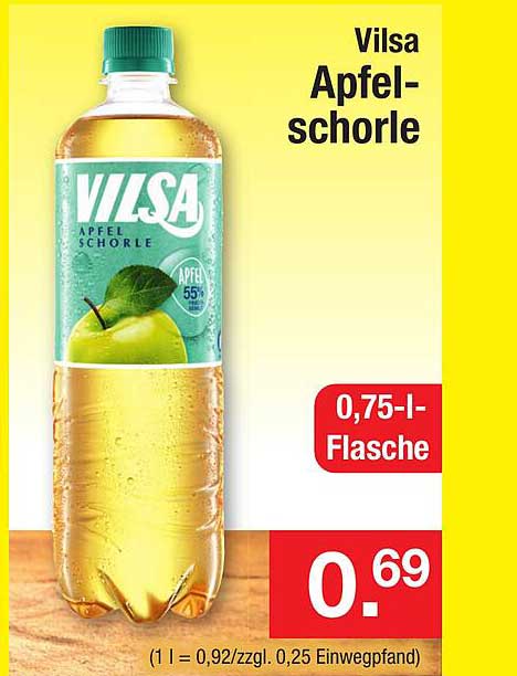 Vilsa Apfel-schorle Angebot bei Zimmermann - 1Prospekte.de