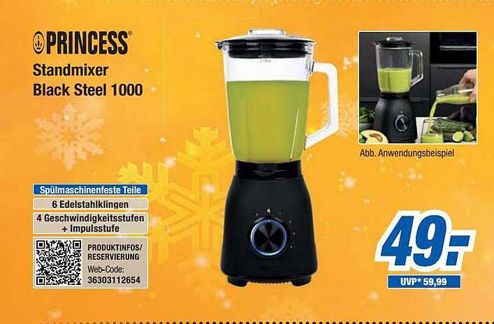 Princess Standmixer Black Steel 1000 Angebot bei Expert Bening ...
