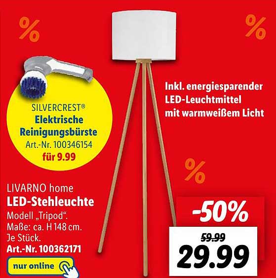 Livarno Home Led-stehleuchte Angebot bei Lidl - 1Prospekte.de