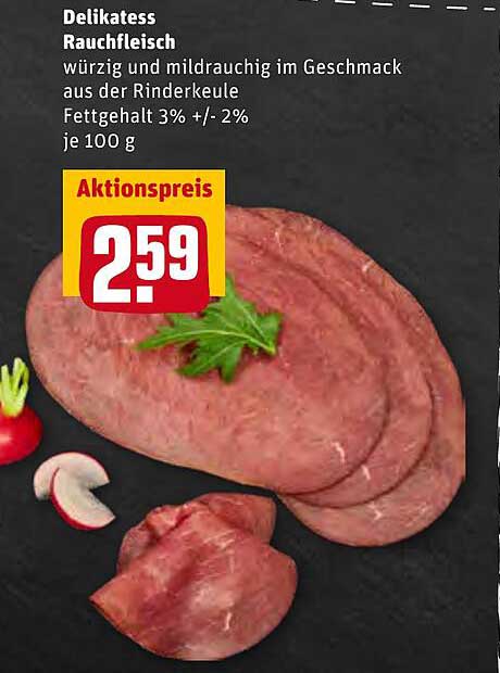 Delikatess Rauchfleisch Angebot bei REWE - 1Prospekte.de
