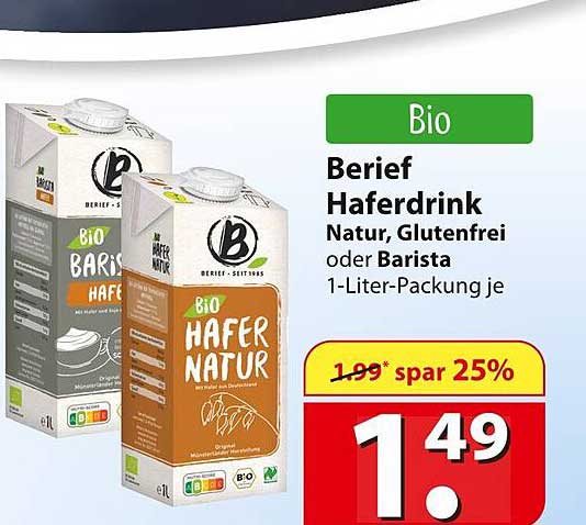 Berief Haferdrink Angebot bei Famila - 1Prospekte.de
