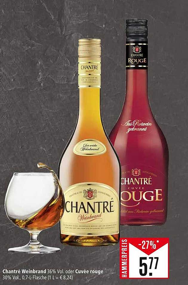 Chantré Weinbrand Oder Cuvée Rouge Angebot bei Marktkauf - 1Prospekte.de