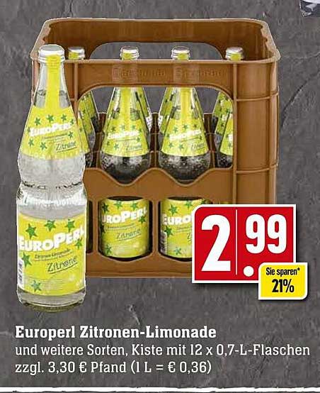 Europerl Zitronen-limonade Angebot bei E Center - 1Prospekte.de