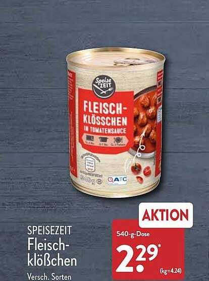 Speisezeit Fleischklößchen Angebot bei ALDI Nord - 1Prospekte.de