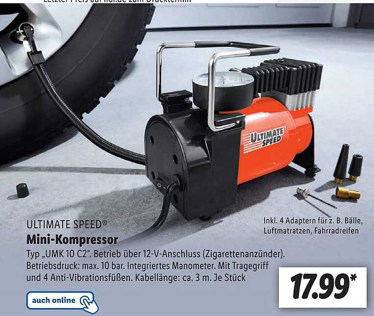 Utimate Speed Mini-kompressor Angebot bei Lidl - 1Prospekte.de