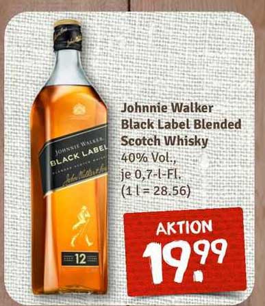 Johnnie Walker Black Label Blended Scotch Whisky Angebot bei Nahkauf - 1Prospekte.de